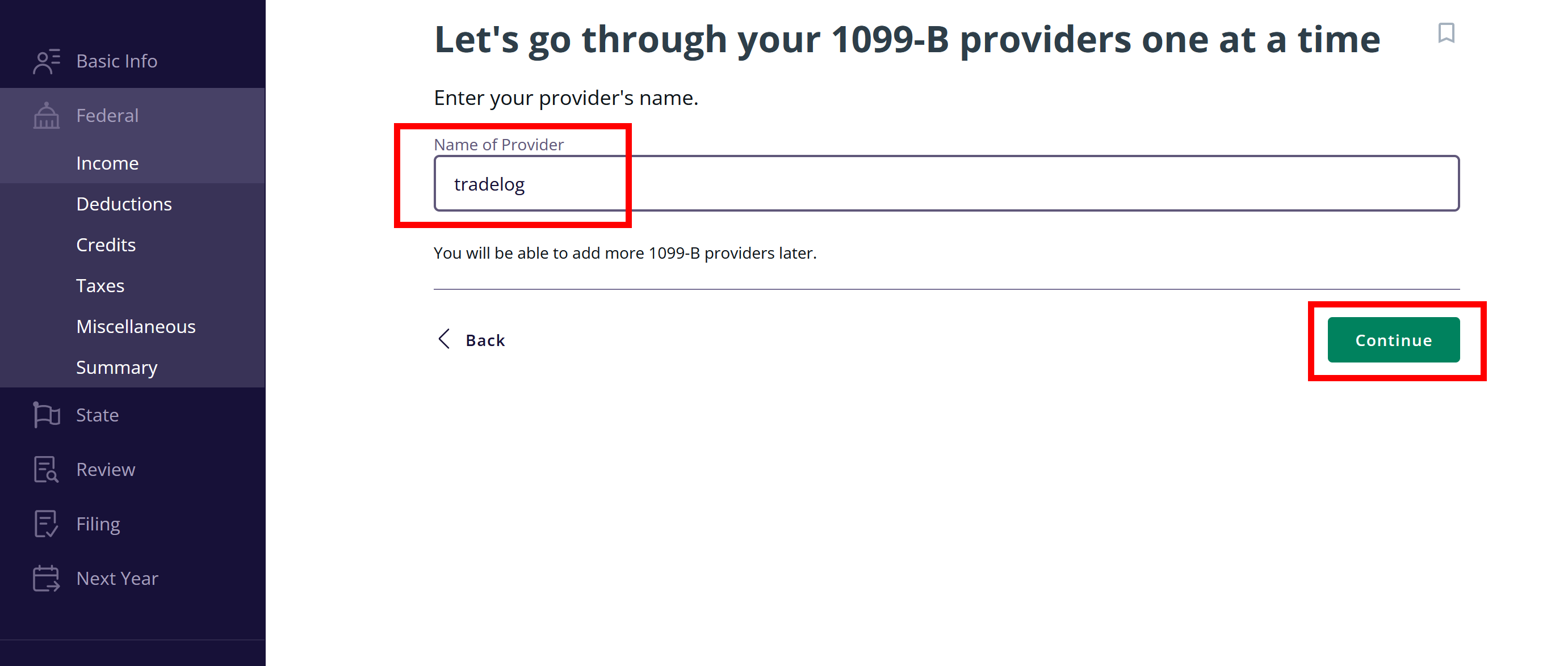 Entering Form 8949 Totals Into TaxACT® – TradeLog Software