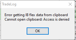 ERROR: Cannot get IB flex data from clipboard – TradeLog Software