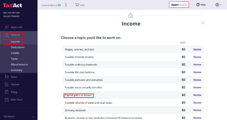 Entering Form 8949 Totals Into TaxACT® – TradeLog Software