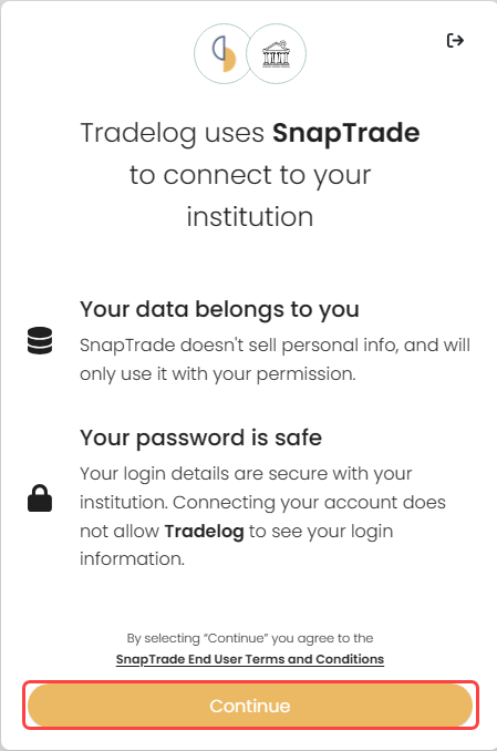 Linking Your Account with SnapTrade – TradeLog Software