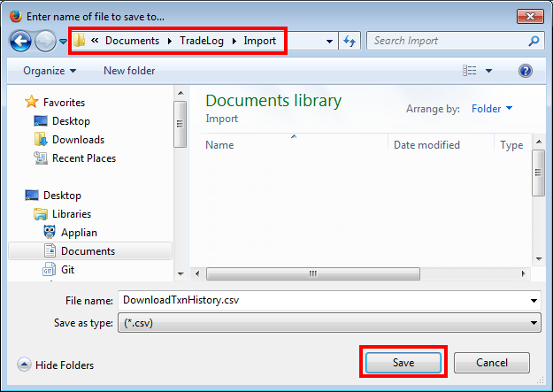 Importing from a CSV File - E*Trade Financial – TradeLog Software