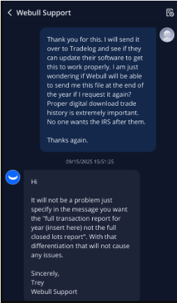 Importing from a CSV File - Webull (Omnibus) – TradeLog Software
